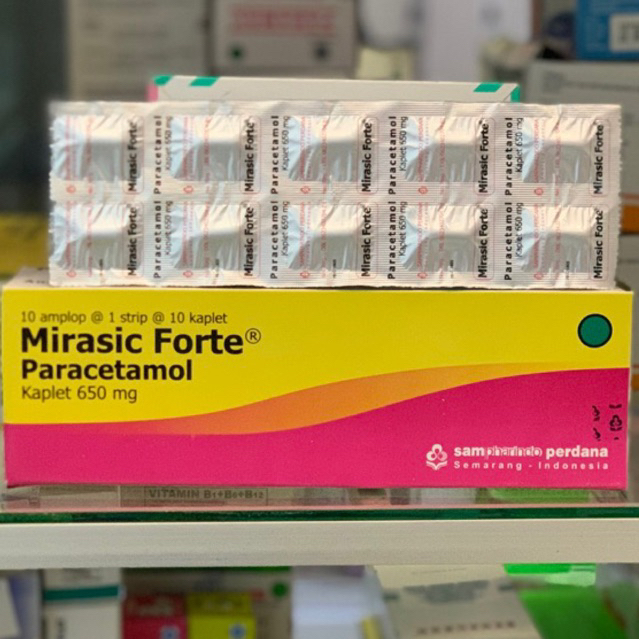 Jual MIRASIC FORTE PARACETAMOL 650mg 1 strip isi 10 kaplet | Shopee ...