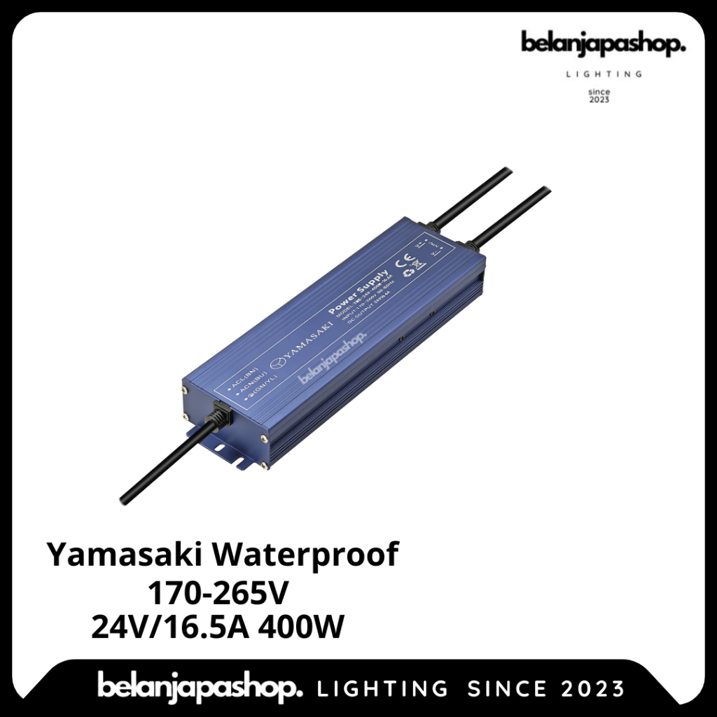 Jual YAMASAKI Trafo Power Supply Outdoor Waterproof 24V 400W 16.5A FULL ...