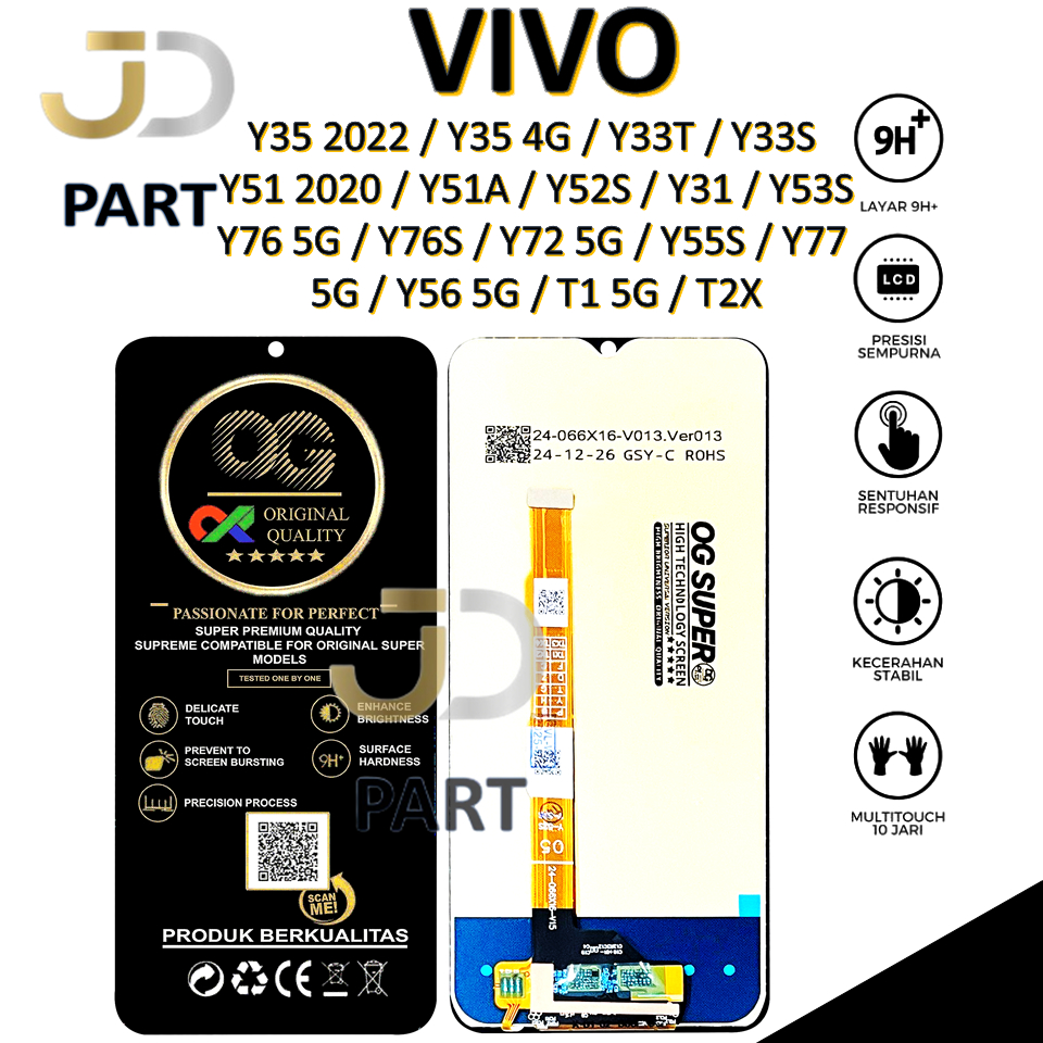 Jual LCD TOUCHSCREEN VIVO Y35 2022 / Y35 4G / Y33T / Y33S / Y51 2020 / Y51A / Y52S / Y31 / Y53S ...