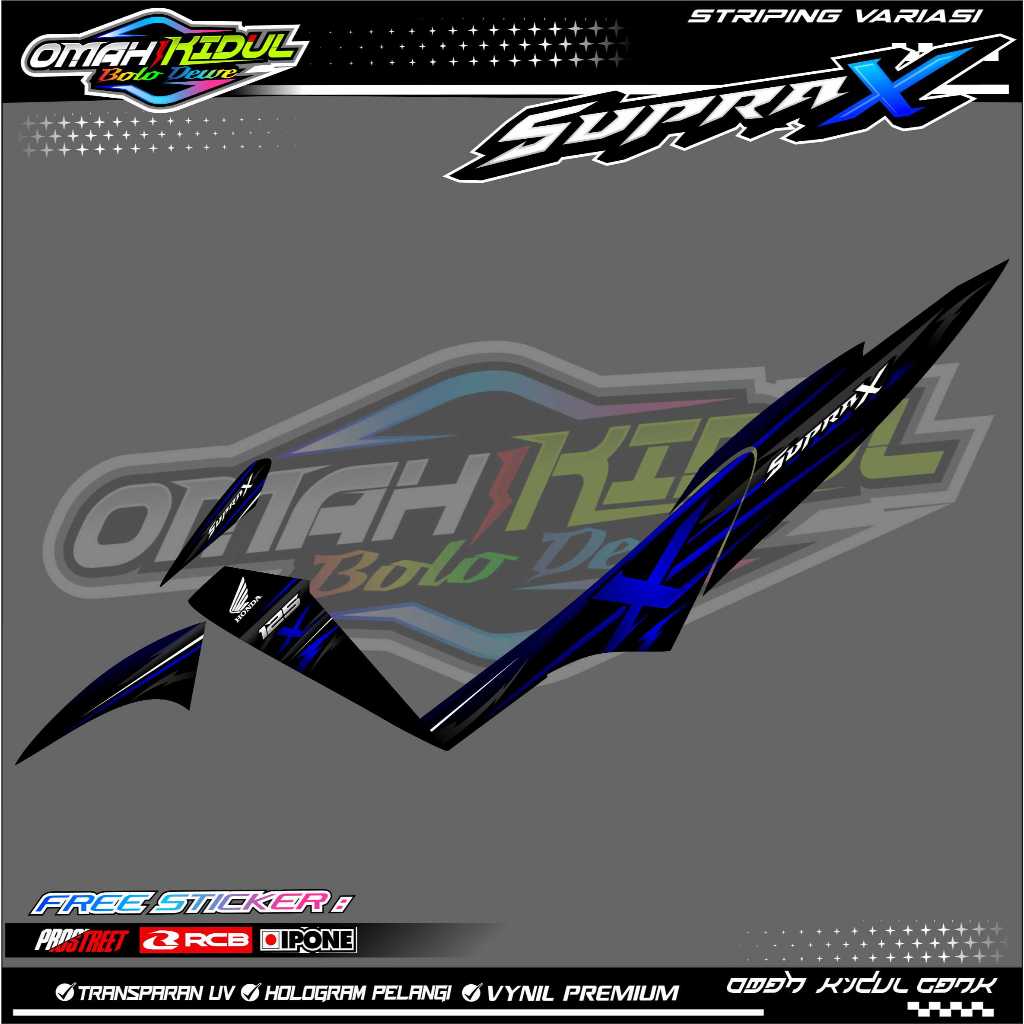 Jual STRIPING VARIASI HONDA SUPRA X 125 / STICKER LIST VARIASI MOTOR ...