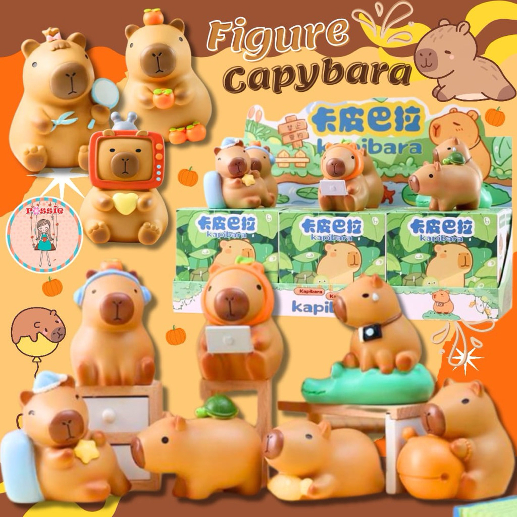 Jual Figurine Capybara Action Figur Miniatur Miniature Cake Topper Hiasan Kue Pajangan Patung ...