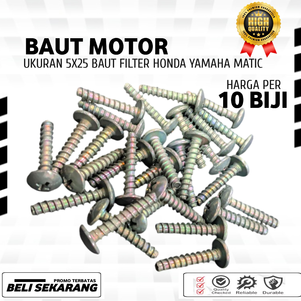 Jual Baut box Filter baut filter 5x25 PNP Honda Yamaha Harga per pcs ...