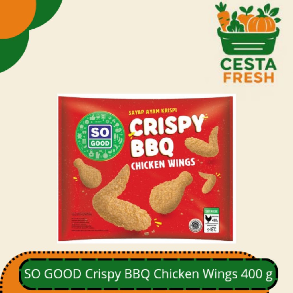 Jual SO GOOD Crispy BBQ Chicken Wings 400 g | Shopee Indonesia