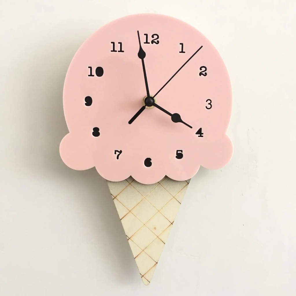 Jual Jam Dinding Es Krim Jam Senyap Dekorasi Dinding Kamar Anak-anak ...