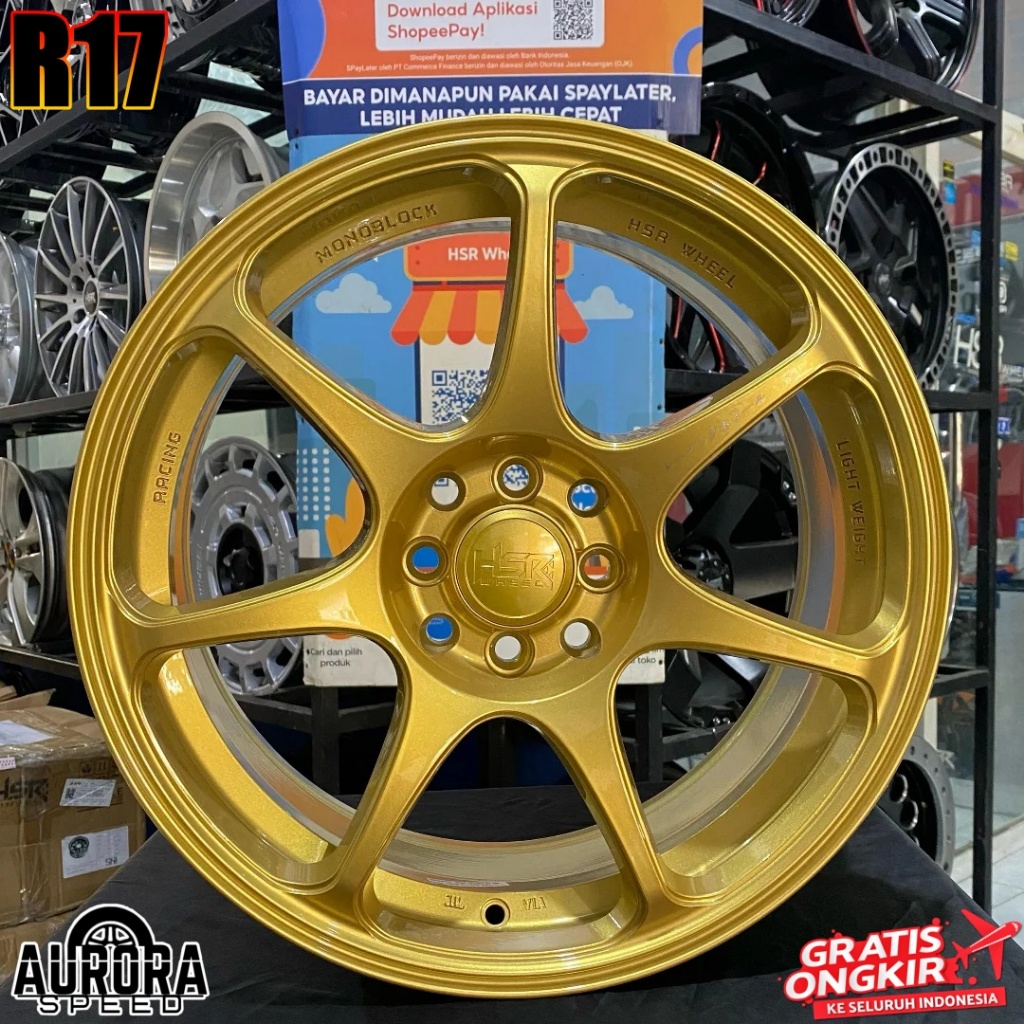 Jual Velg baru ring 17 untuk mobil Rocky Yaris Jazz Raize Avanza Veloz Xenia tipe HSR Sebunsuta ...