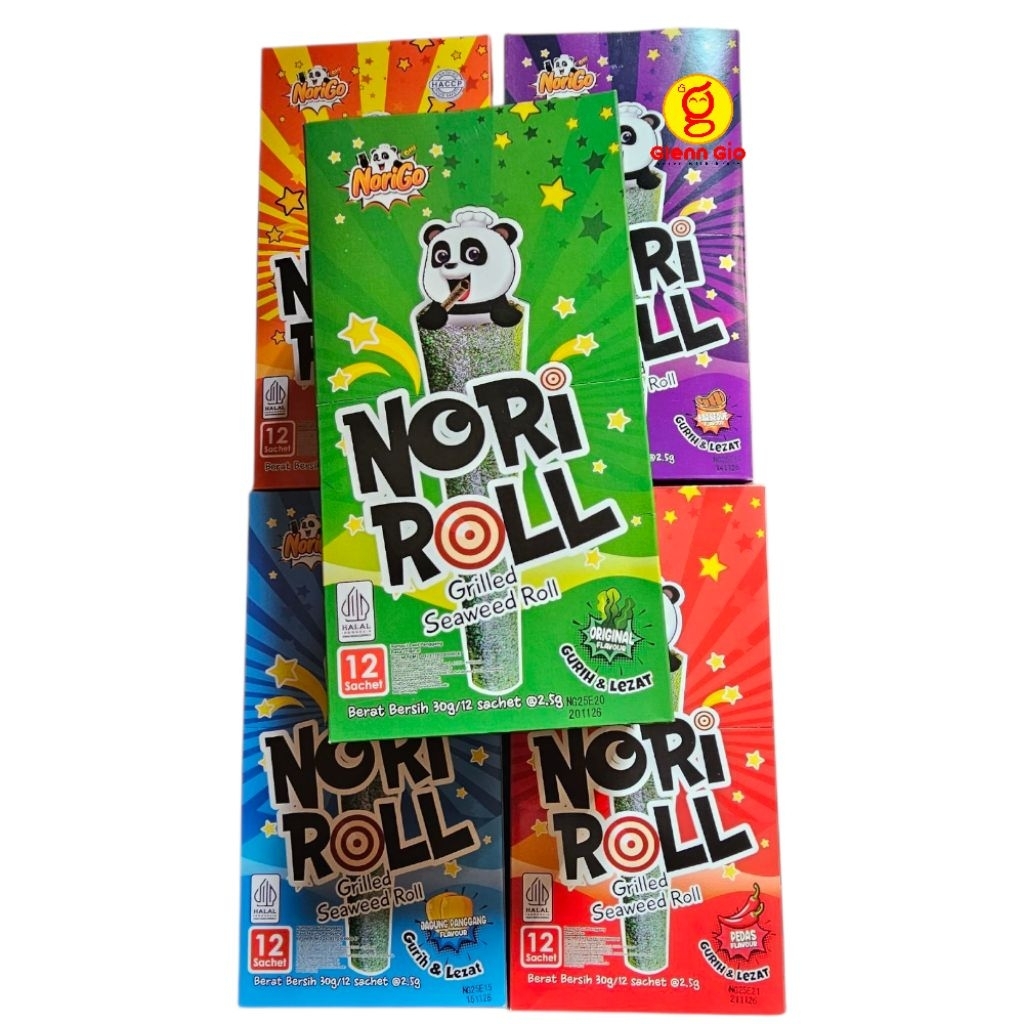 Jual Nori Norigo Nori Roll Rumput Laut Panggang Box isi 12 pcs | Shopee ...