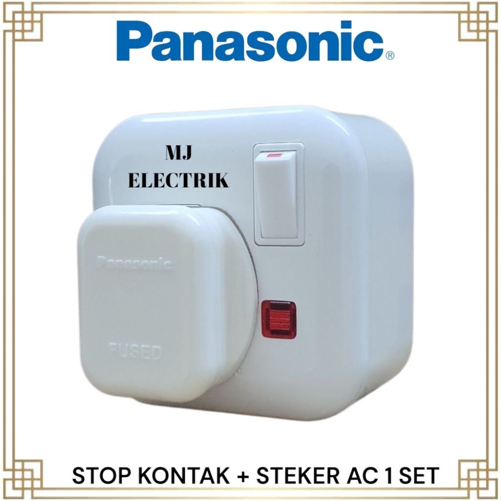 Jual Panasonic Stop Kontak Ac + Steker Ac 1Set Komplit | Shopee Indonesia
