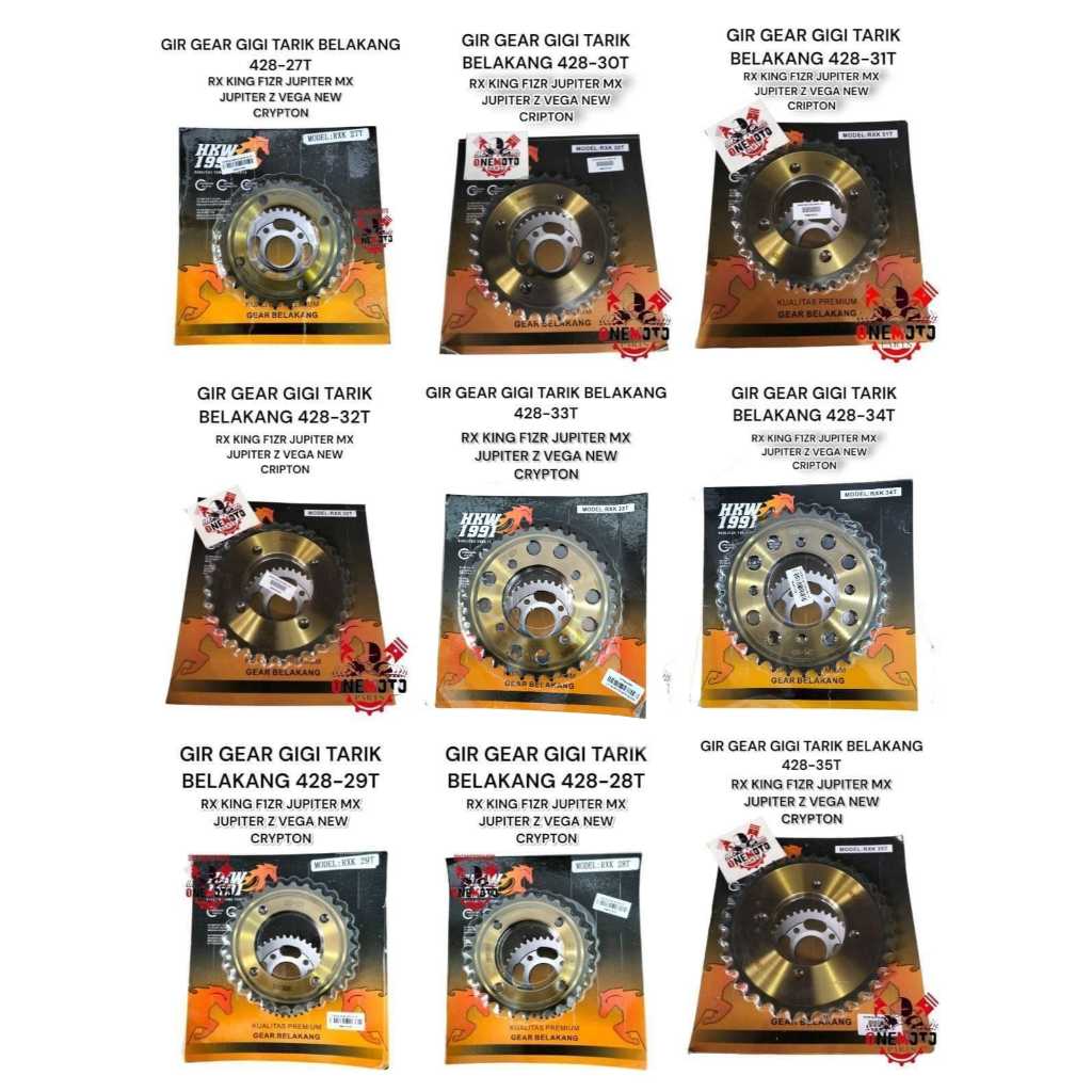 Jual GEAR GIR GIGI TARIK BELAKANG RX KING F1ZR JUPITER Z MX 428- 27T ...