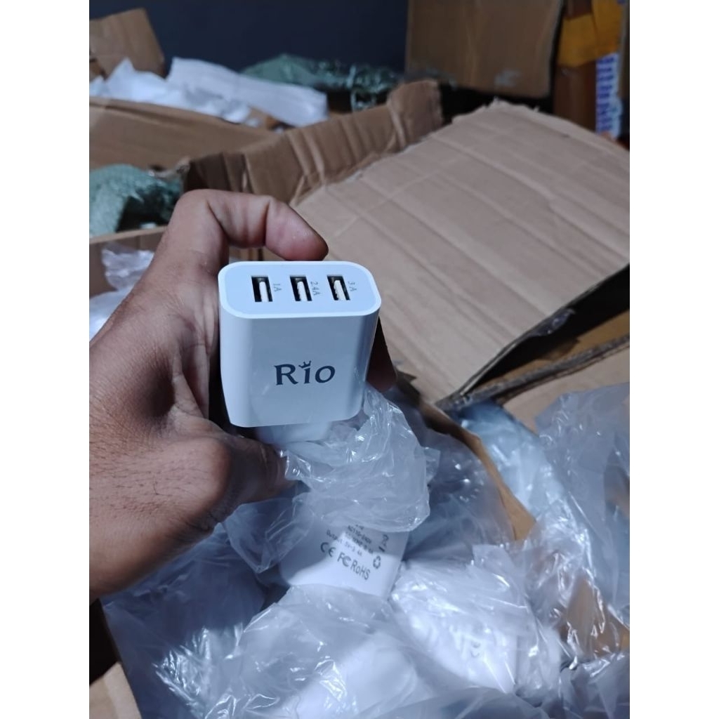 Jual ADAPTOR KEPALA CHARGER 2 USB RIO | Shopee Indonesia