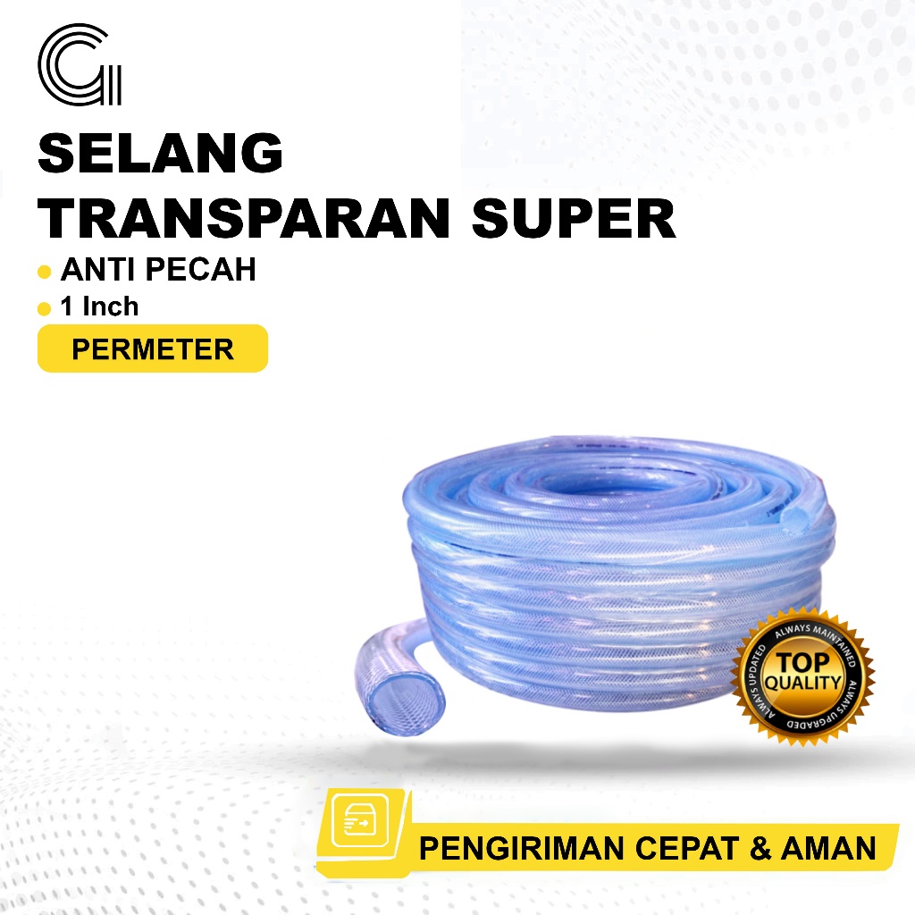 Jual SELANG GEMUK Selang Air 1 Inch Permeter 3mm Selang Air Transparan ...