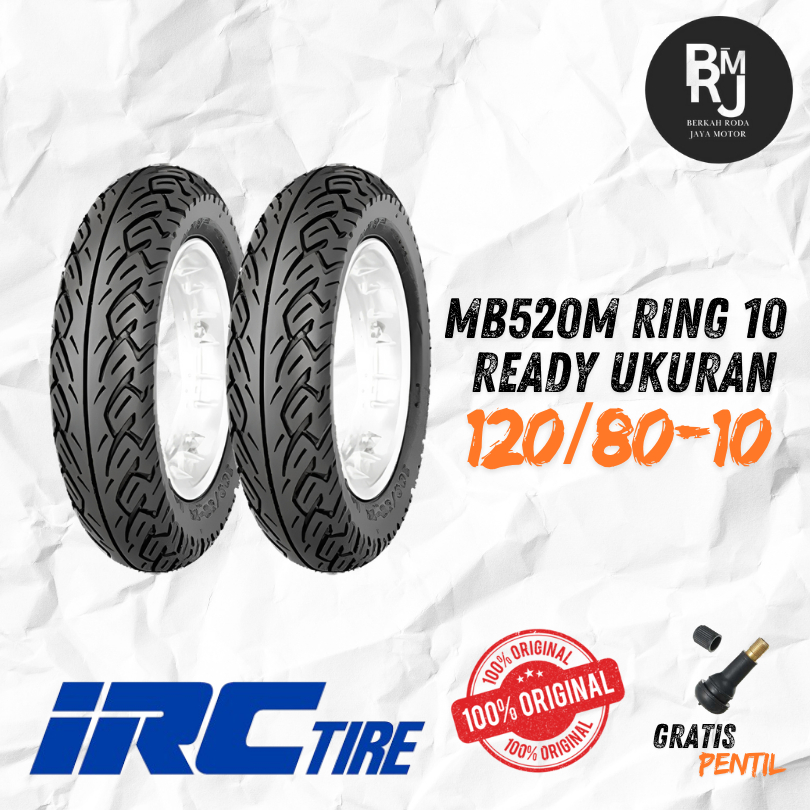 Jual BAN MOTOR VESPA IRC MB520M Ring 10 120/80 TUBELESS Piagio Vespa | Shopee Indonesia