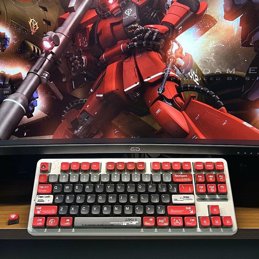 Jual Keycaps MDA Profile PBT Double Shot Transparant Side Gundam Zaku ...
