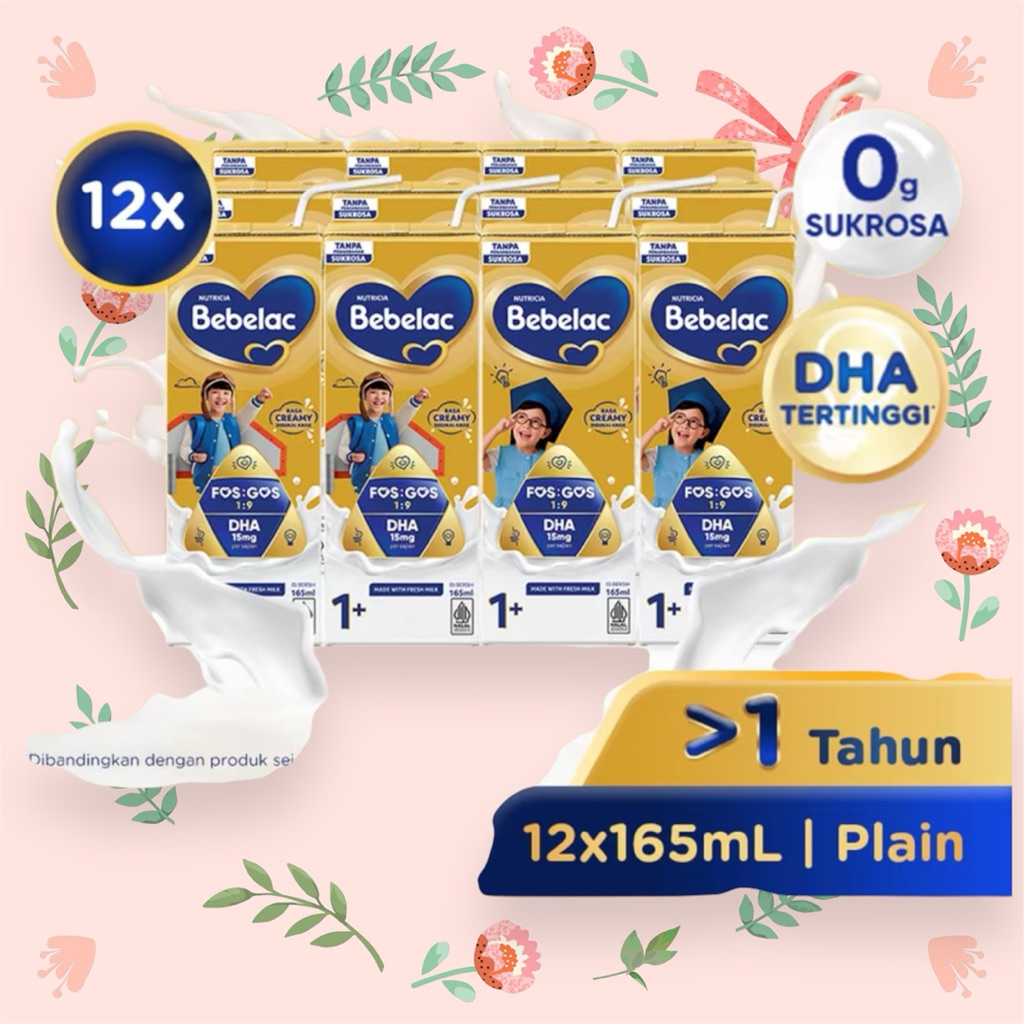 Jual Bebelac Susu Formula Cair Rasa Plain 165ml x 12 (Bebelac UHT) | Shopee Indonesia