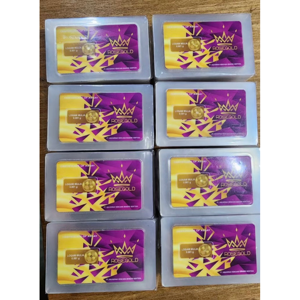 Jual paket emas mini 0,001g 25 pcs ada sertifikat bisa buat gift,hadiah ...