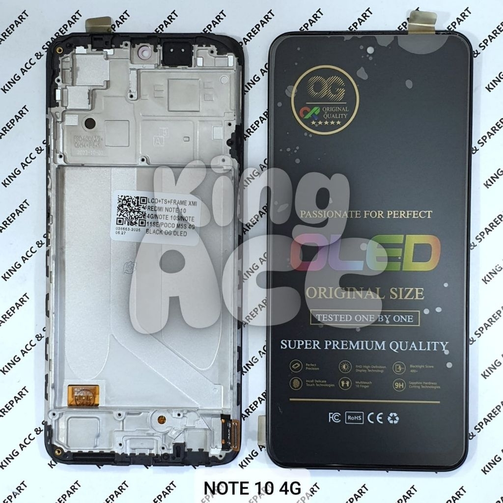Jual OG OLED LCD TOUCHSCREEN + FRAME XIAOMI REDMI NOTE 10 4G / NOTE 10S ...