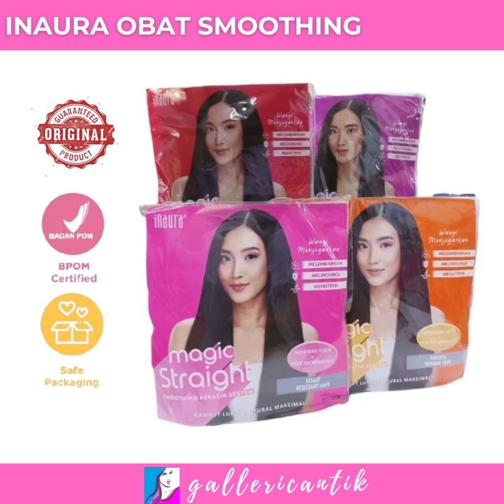 Jual Pelurus Rambut Inaura Magic Straight Smoothing Keratin System Step ...