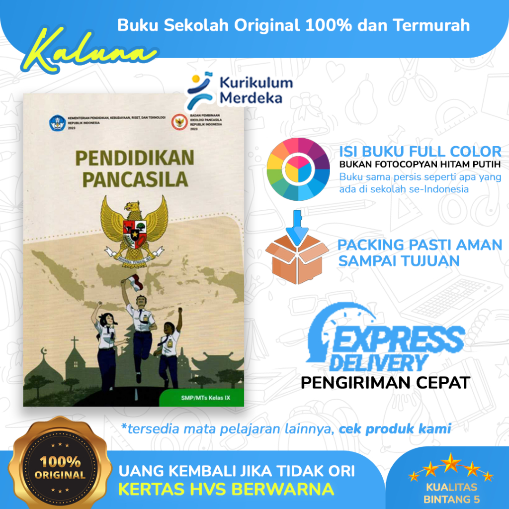 Jual Buku Pendidikan Pancasila Kelas 9 SMP - Buku Paket Siswa - Kurikulum Merdeka | Shopee Indonesia