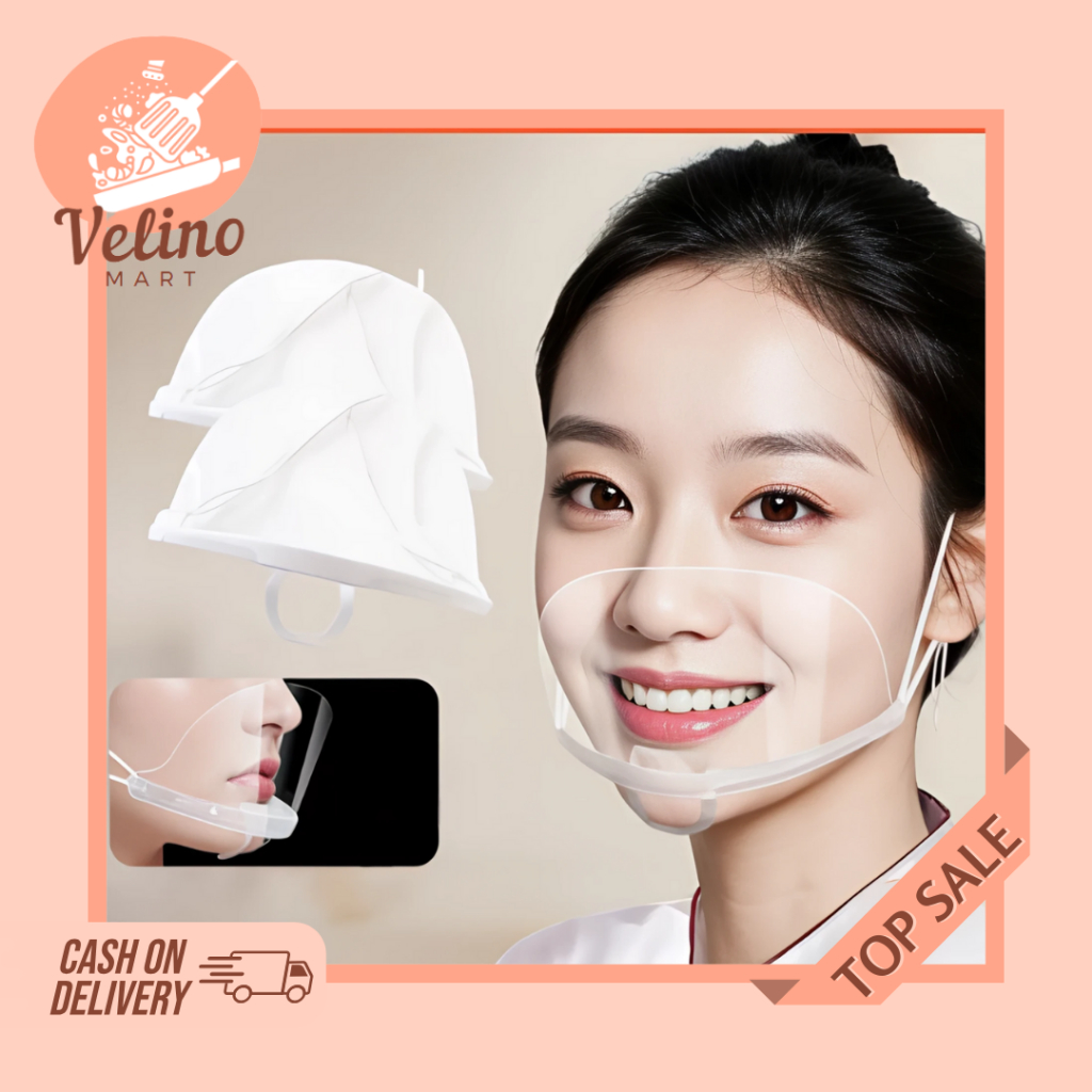 Jual Masker Penutup Mulut Transparan / Masker Koki Transparan / Masker ...