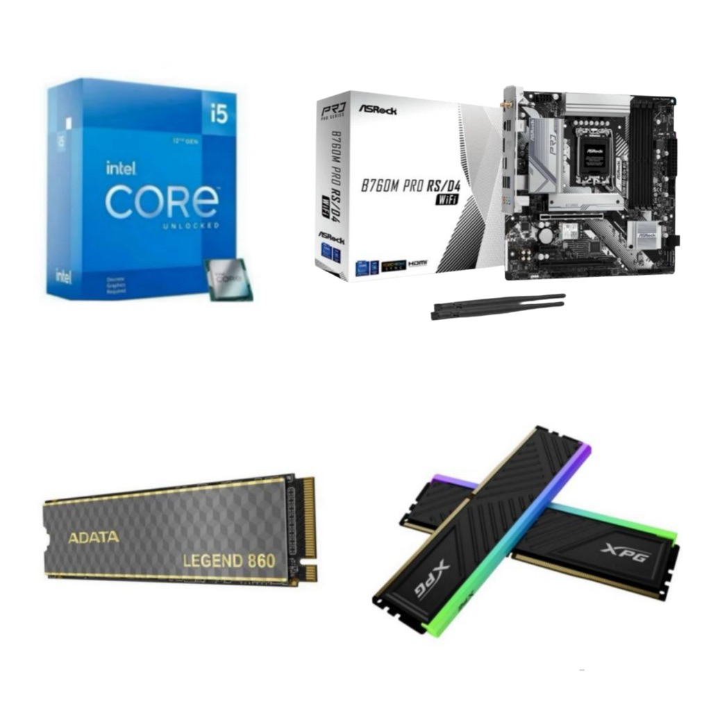 Jual Paket Processor Intel Core i5 12400 / i5 12400F Box Gen 12 LGA 1700 B760 RAM DDR4 B760 WiFi ...