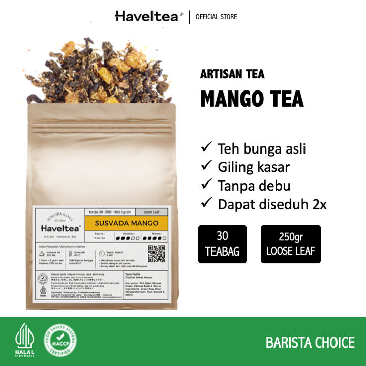 Jual Haveltea Susvada Mango Teh Hijau Fruit Tea Teh Mangga Big Pouch ...