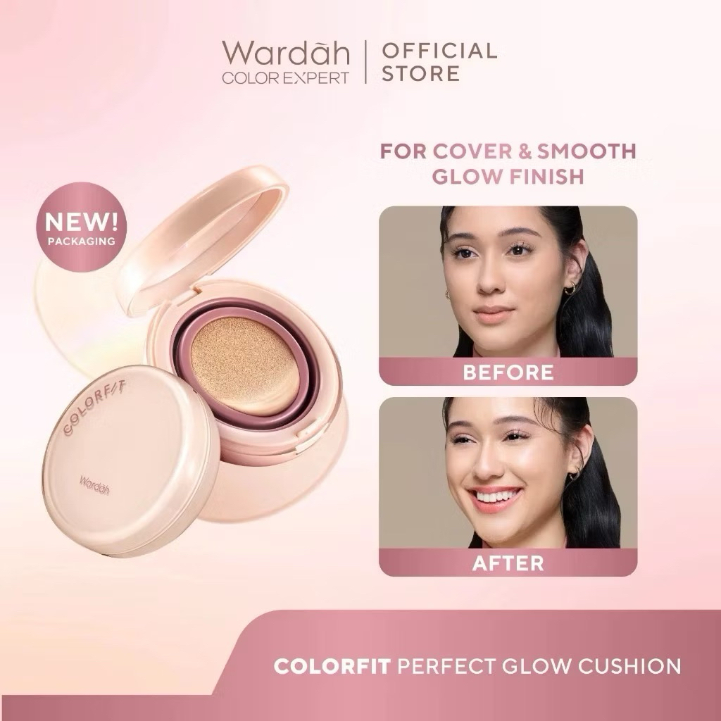 Jual New! Wardah Colorfit Perfect Glow Cushion SPF 40 PA++ | Wardah ...