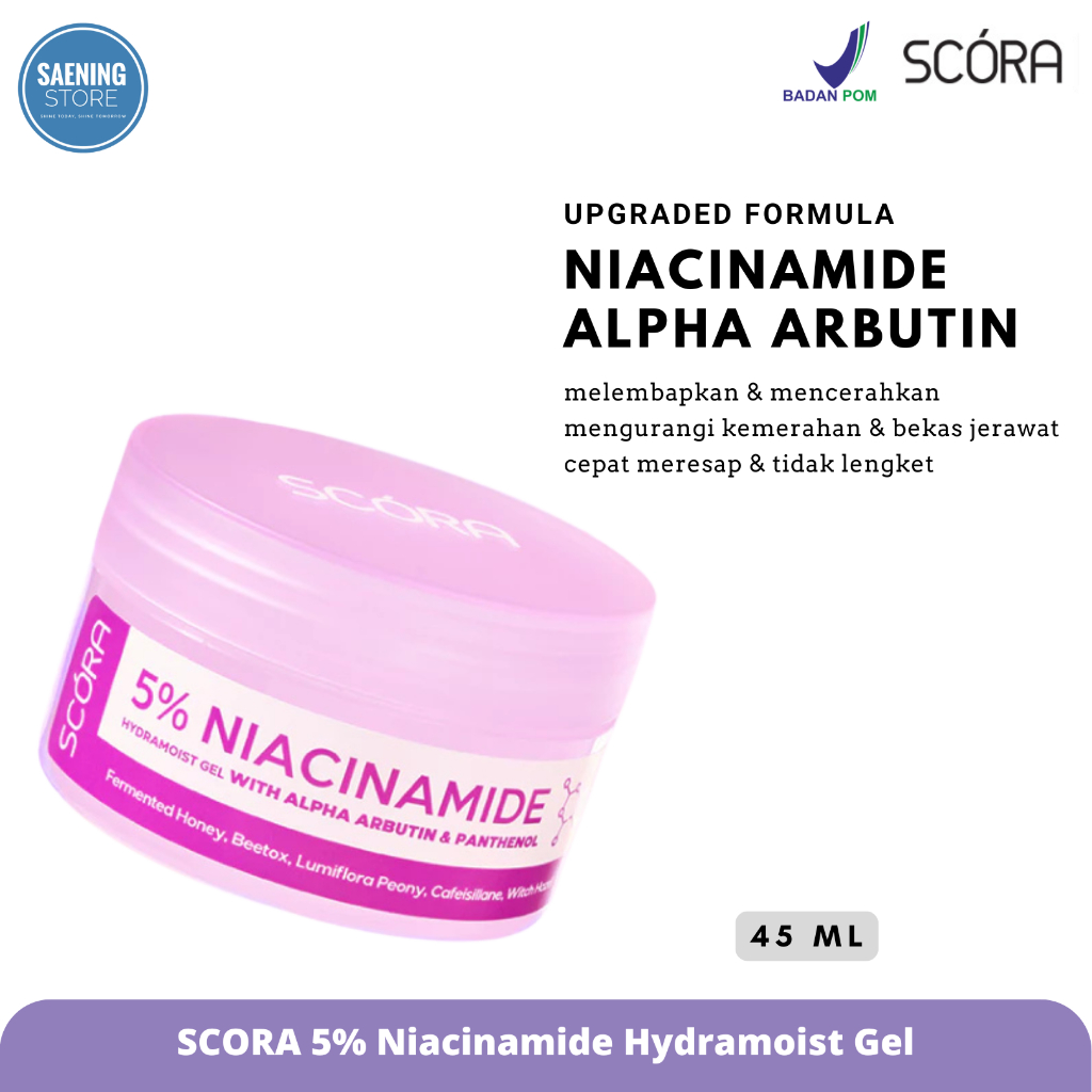 Jual SCORA 5% Niacinamide Hydramoist Gel Pelembab Wajah yang Mencerahkan Kulit Memperbaiki Skin ...