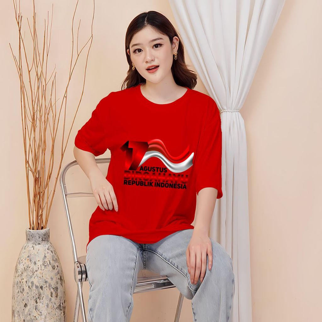 Jual Kaos oblong lengan pendek edisi kemerdekaan 17 agustus merah putih/ Kaos distro HUT ...