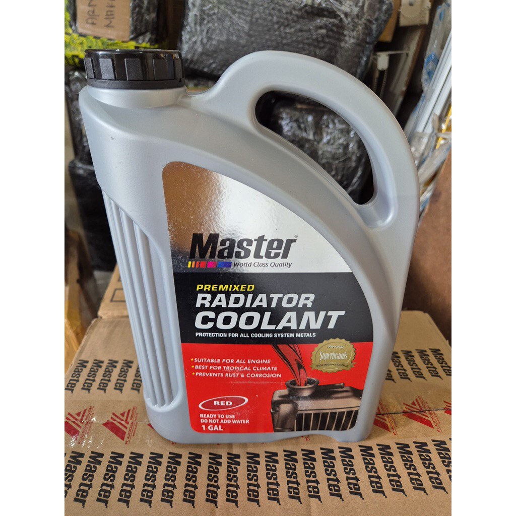 Jual Master Air Radiator Coolant Merah 4 Liter Cairan Pendingin Mobil ...