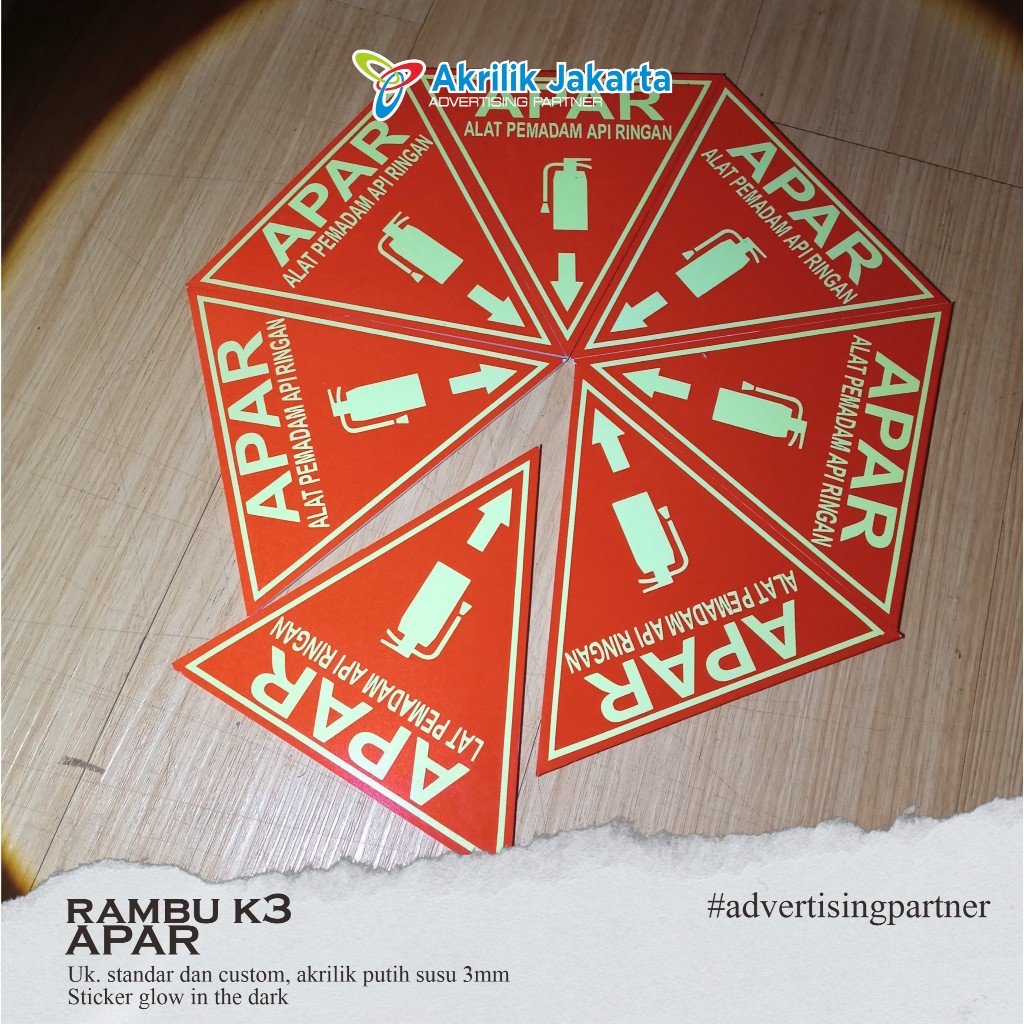 Jual Signage Akrilik "Rambu K3 APAR" Glow In The Dark ukuran ...