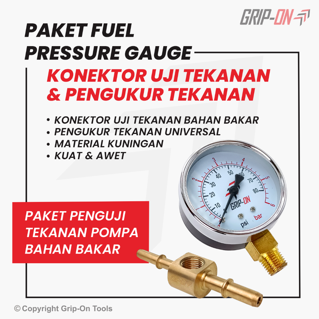 Jual Grip-On Paket Bundling Fuel Connector Pressure Gauge - Grip-On ...