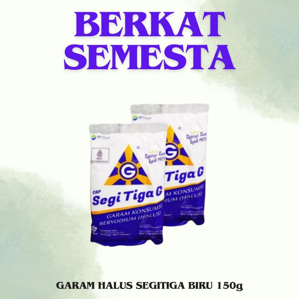 Jual GARAM HALUS SEGITIGA BIRU 150g / GARAM HALUS MADURA INDAH 150g ...