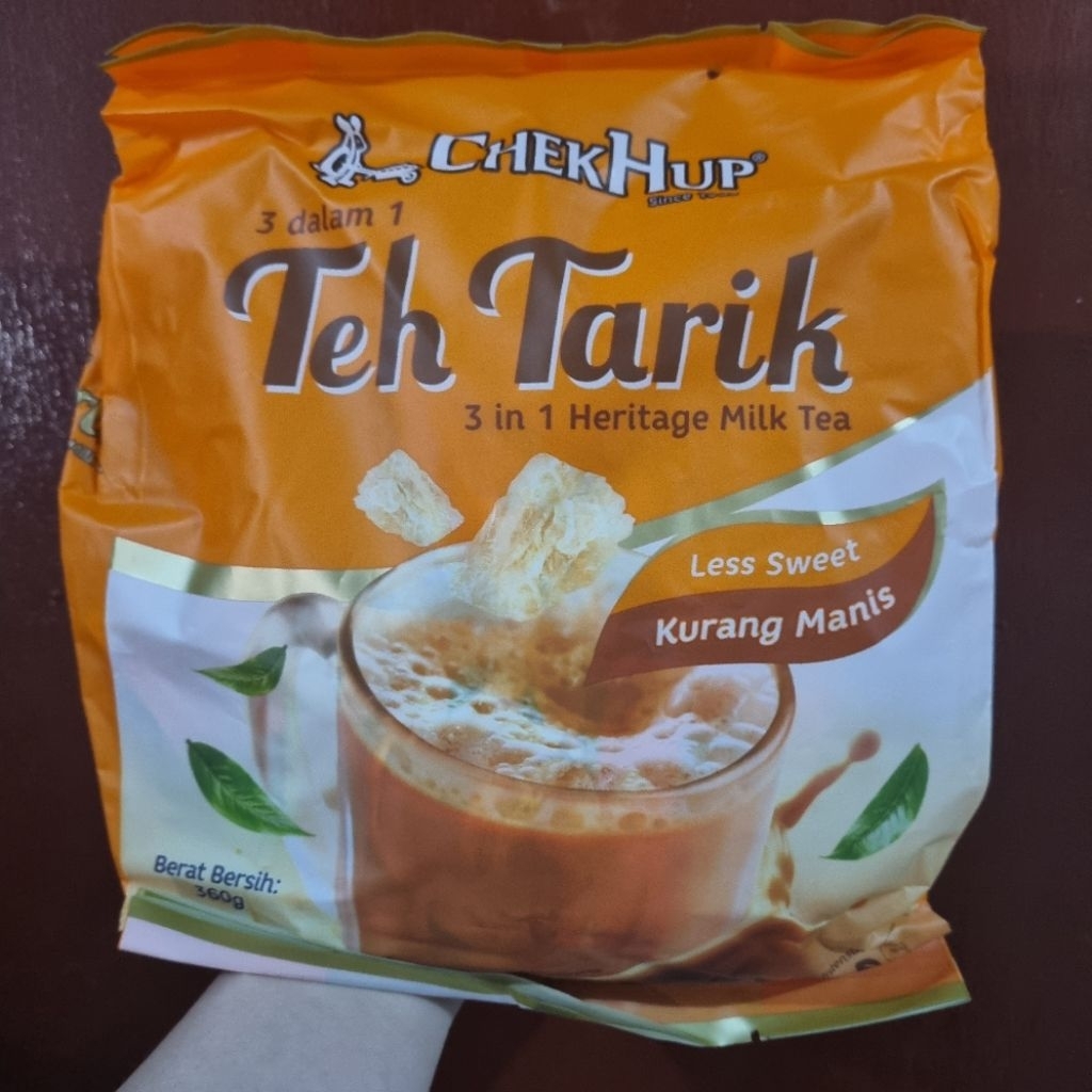 Jual Chek Hup 3in1 heritage milk tea less sweet teh tarik kurang manis ...