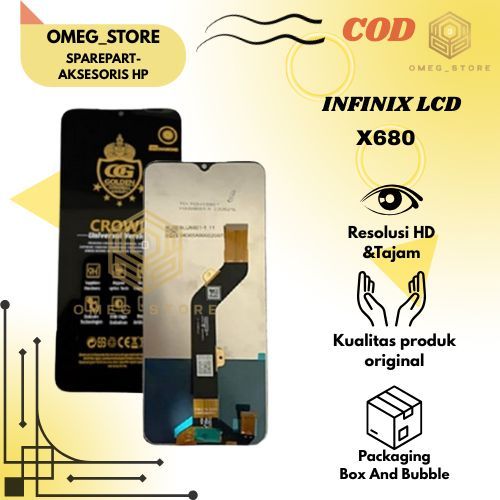 Jual LCD Golden Crown TOUCHSCREEN INFINIX HOT 9 PLAY X680 COMPLETE ORIGINAL FULL SET | Shopee ...