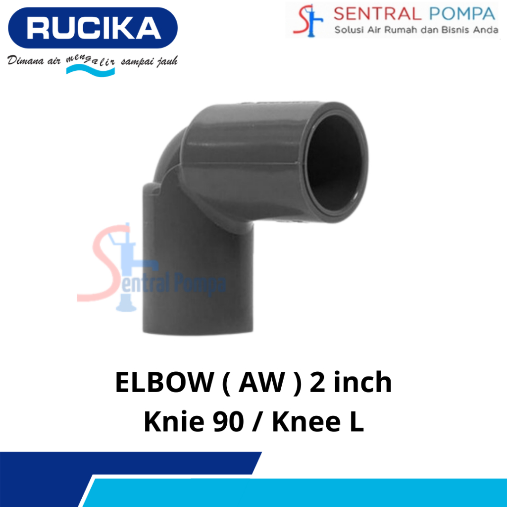 Jual Knie (Elbow) PVC Rucika AW 2" / Knee belokan L Fitting Pipa PVC 2 inch | Sentral Pompa ...