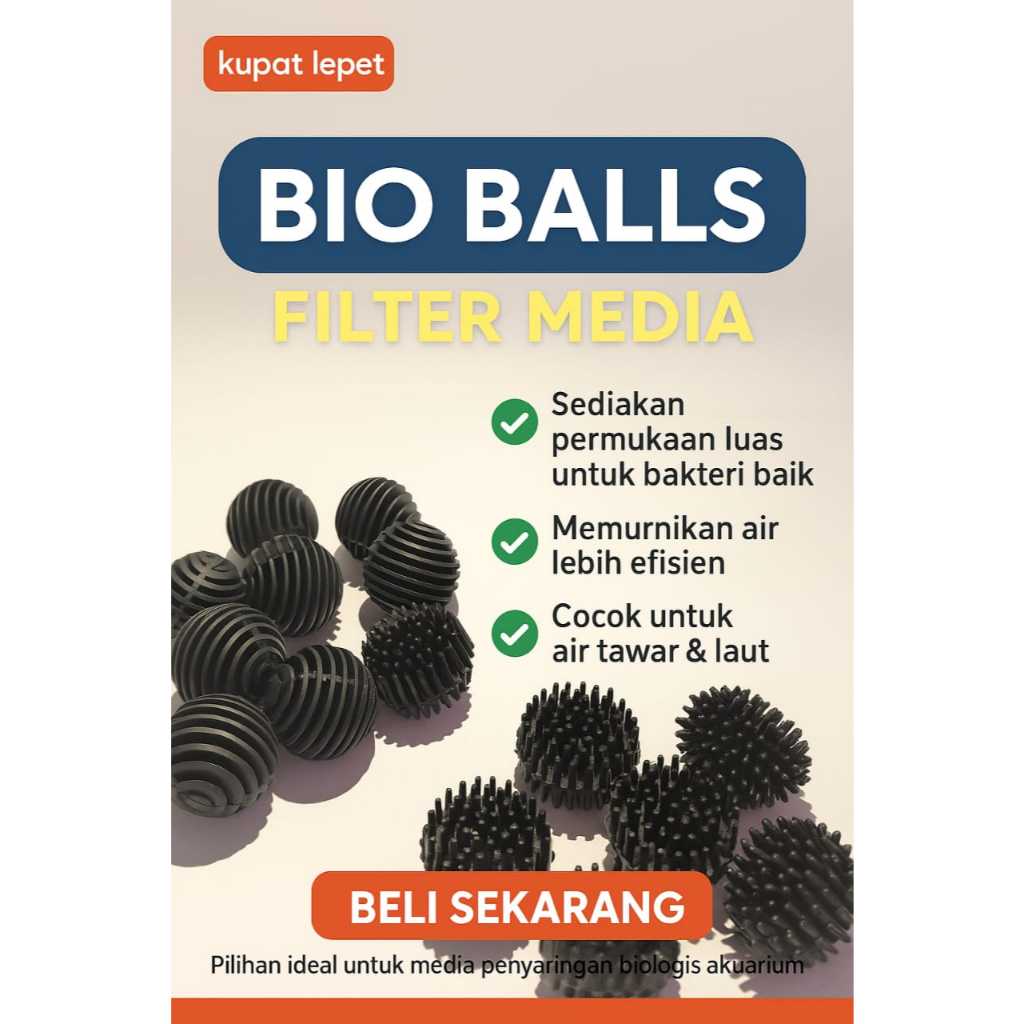 Jual Bioball Bulat dan Spike filter Aquarium dan Kolam 3cm | Shopee ...