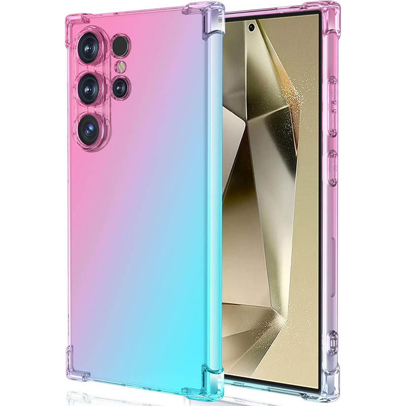 Jual Shock Gradient Case Samsung Galaxy S25 Ultra - Rainbow TPU Clear ...