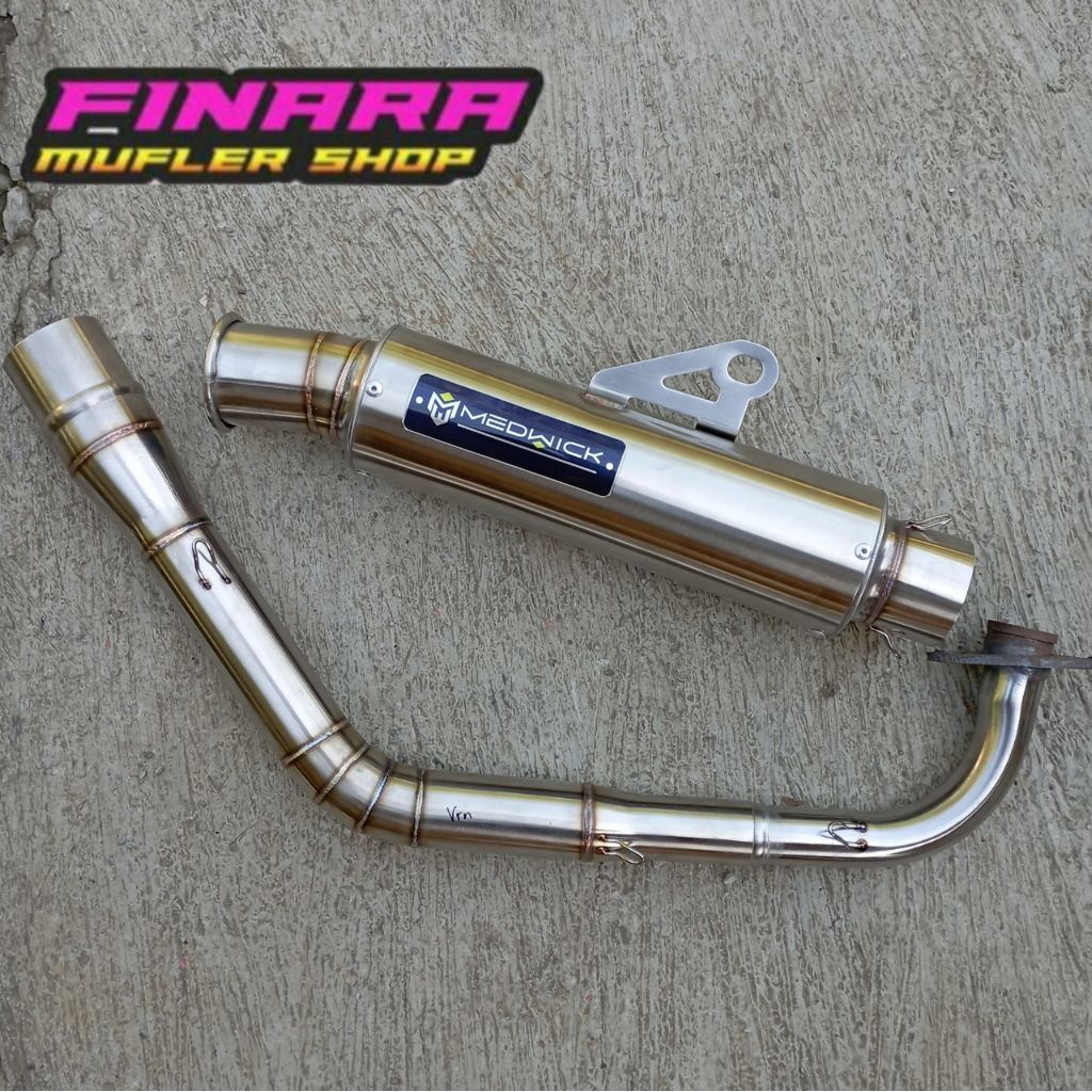 Jual Medwick Knalpot Ceklis Salemba inlet 38-50mm Vario Beat Mio Genio ...