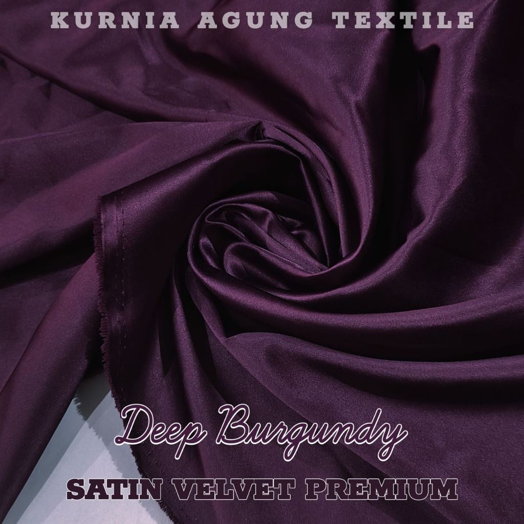 Jual Kurnia Agung Textile 0.5meter Satin Velvet Import Premium warna ...