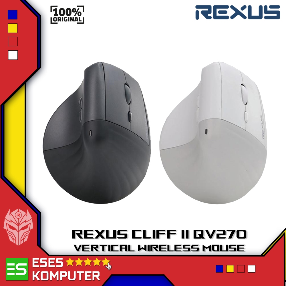 Jual Mouse Rexus Clif II QV-270 QV270 Vertical Wireless Office Mice ...