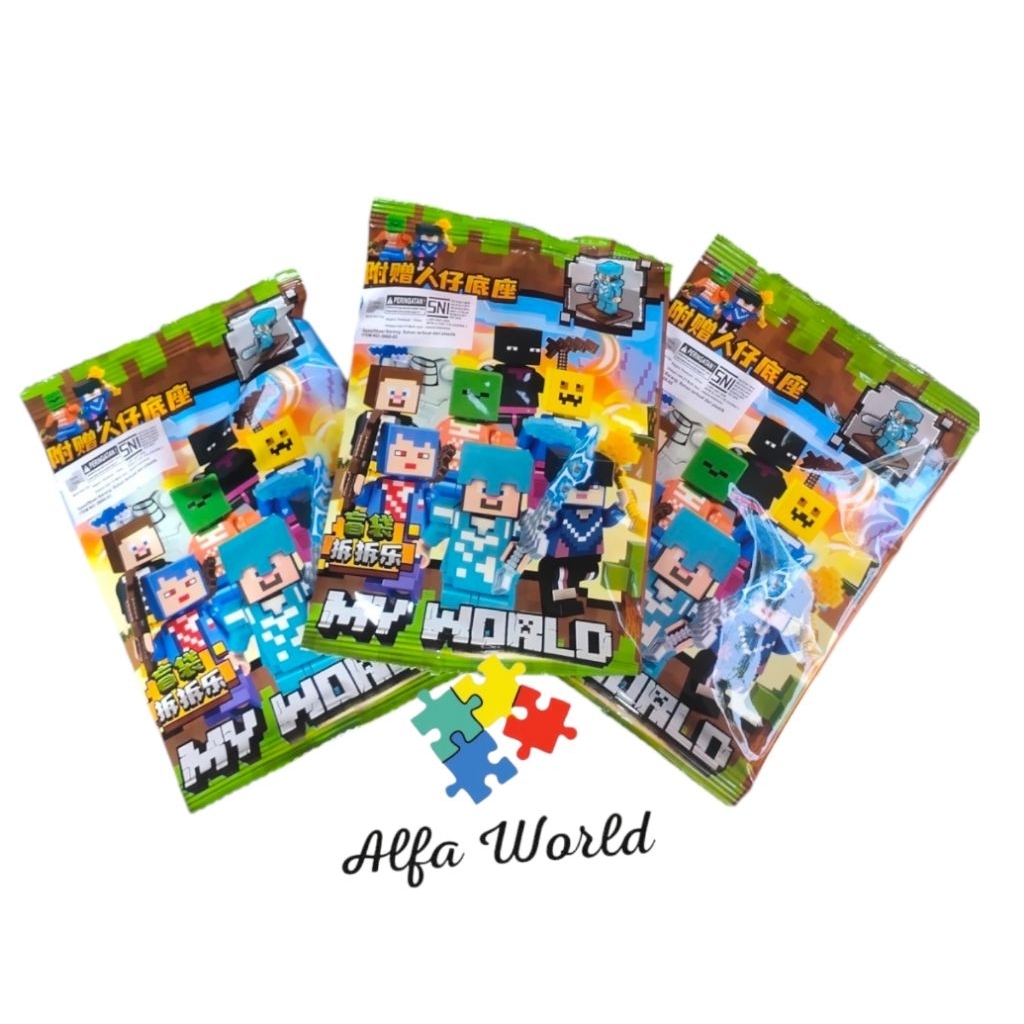 Jual Mainan Anak Minecraft My World Minecraft Building Blocks DIY Brick ...