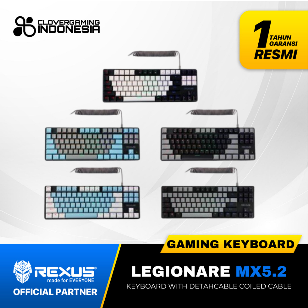 Jual Rexus MX5.2 Legionare Mechanical Gaming Keyboard MX52 MX 5.2 ...