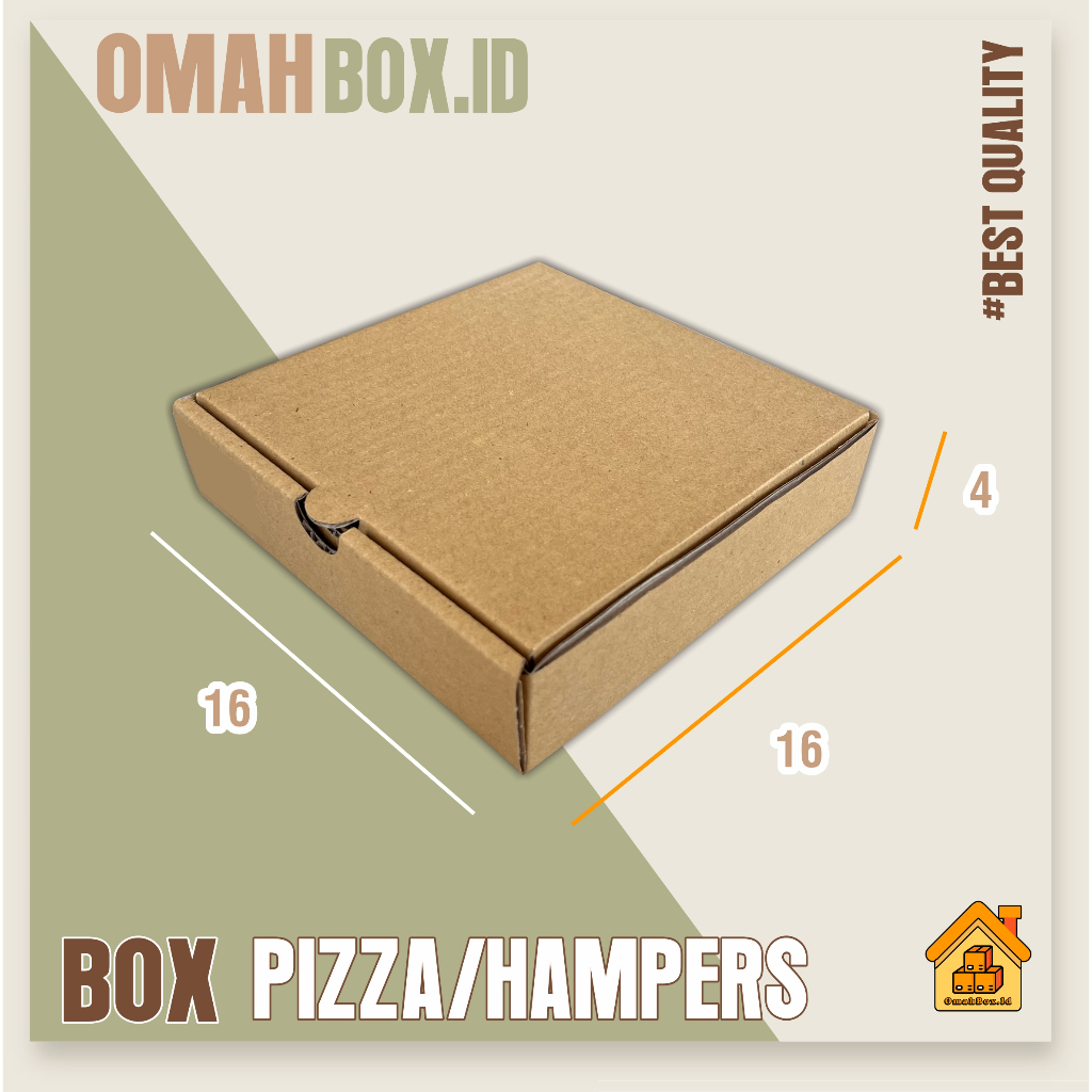 Jual Box Pizza/Hampers 16x16x4 cm | kardus pizza | box pizza | kemasan ...