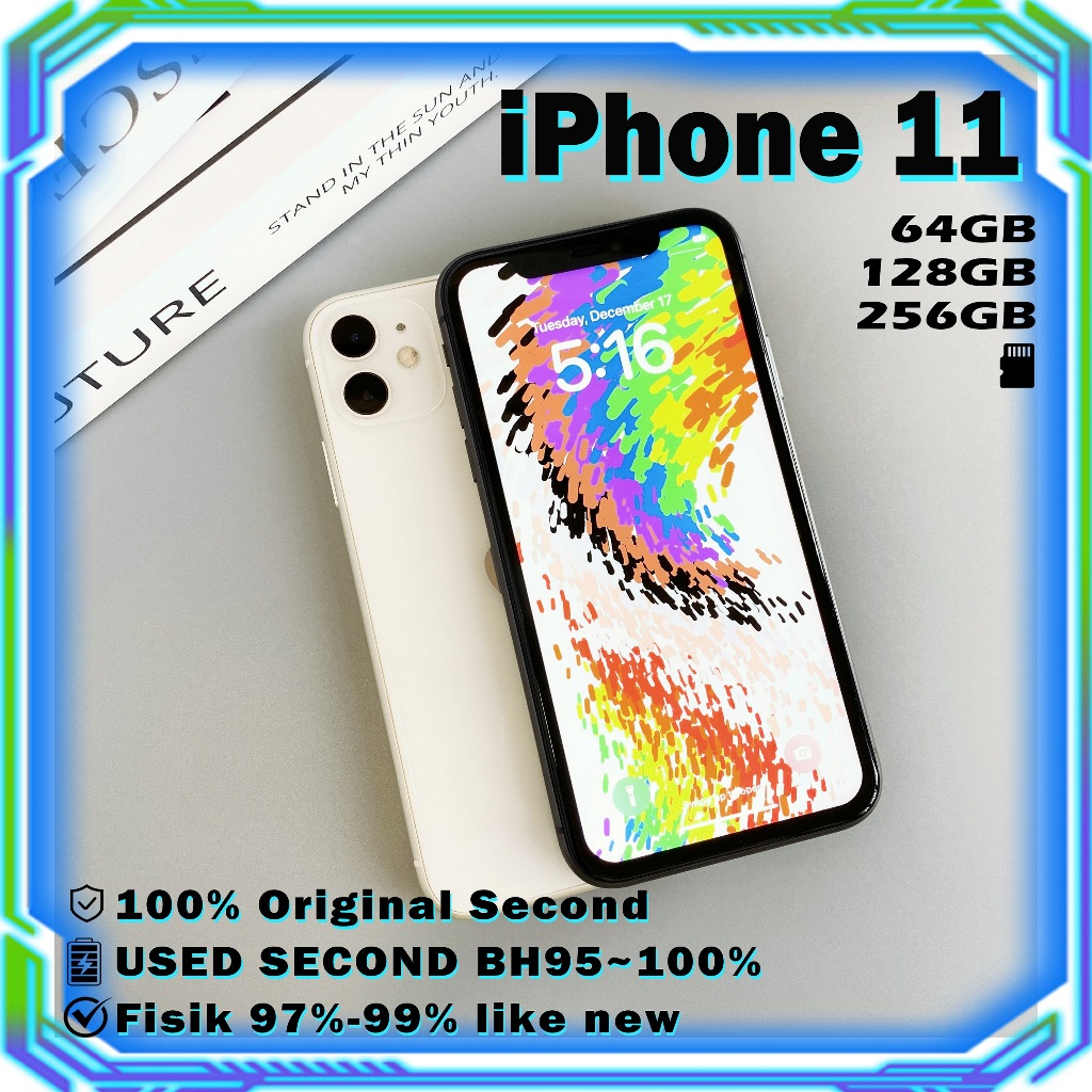 Jual Fullset handphone second ip11 128gb 256GB 64GB IPone 11 Original Second Mulus Like New 100% ...