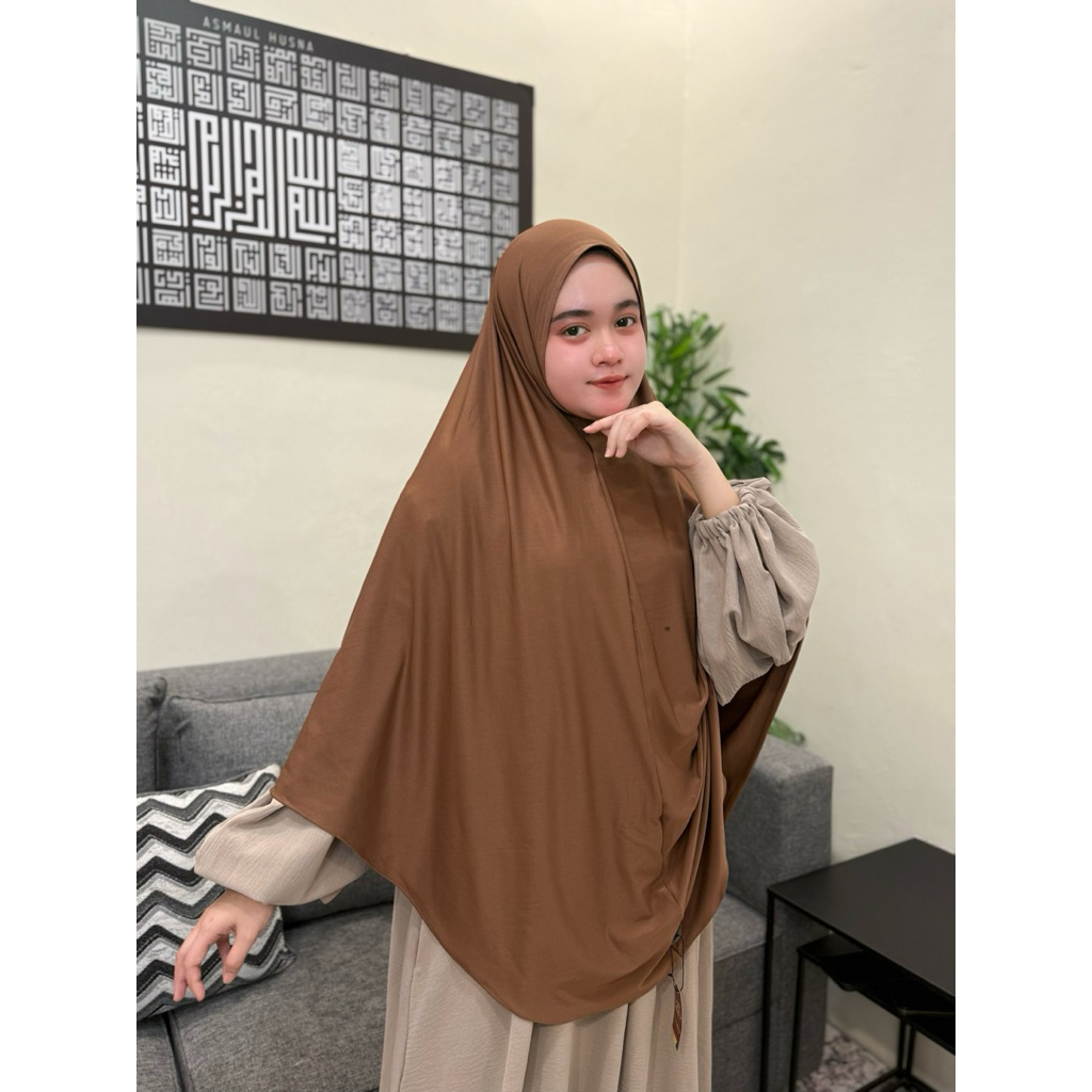 Jual 𝗮𝗹𝗳𝗮𝗲𝘆𝘇𝗮 - Hijab Bergo Instan Malay Non Pad Jersey Size Jumbo | Shopee Indonesia