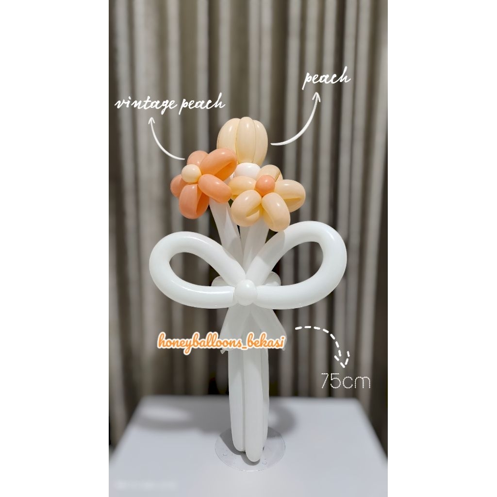 Jual 2 JAM SIAP KIRIM - Buket Bunga Balon 3 Tangkai Mix - Korean Flower ...