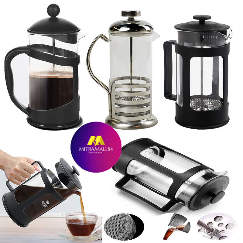 Jual Teko Kaca Kopi French Press Coffee Maker Pot Plunger Glass 350ml ...