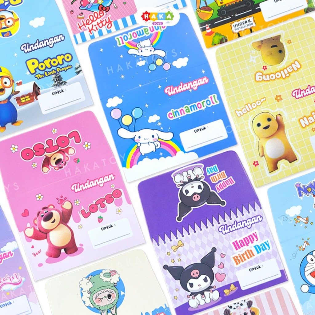 Jual Undangan Ulang Tahun Anak 10 Lembar - Undangan Ultah Lucu Bisa ...