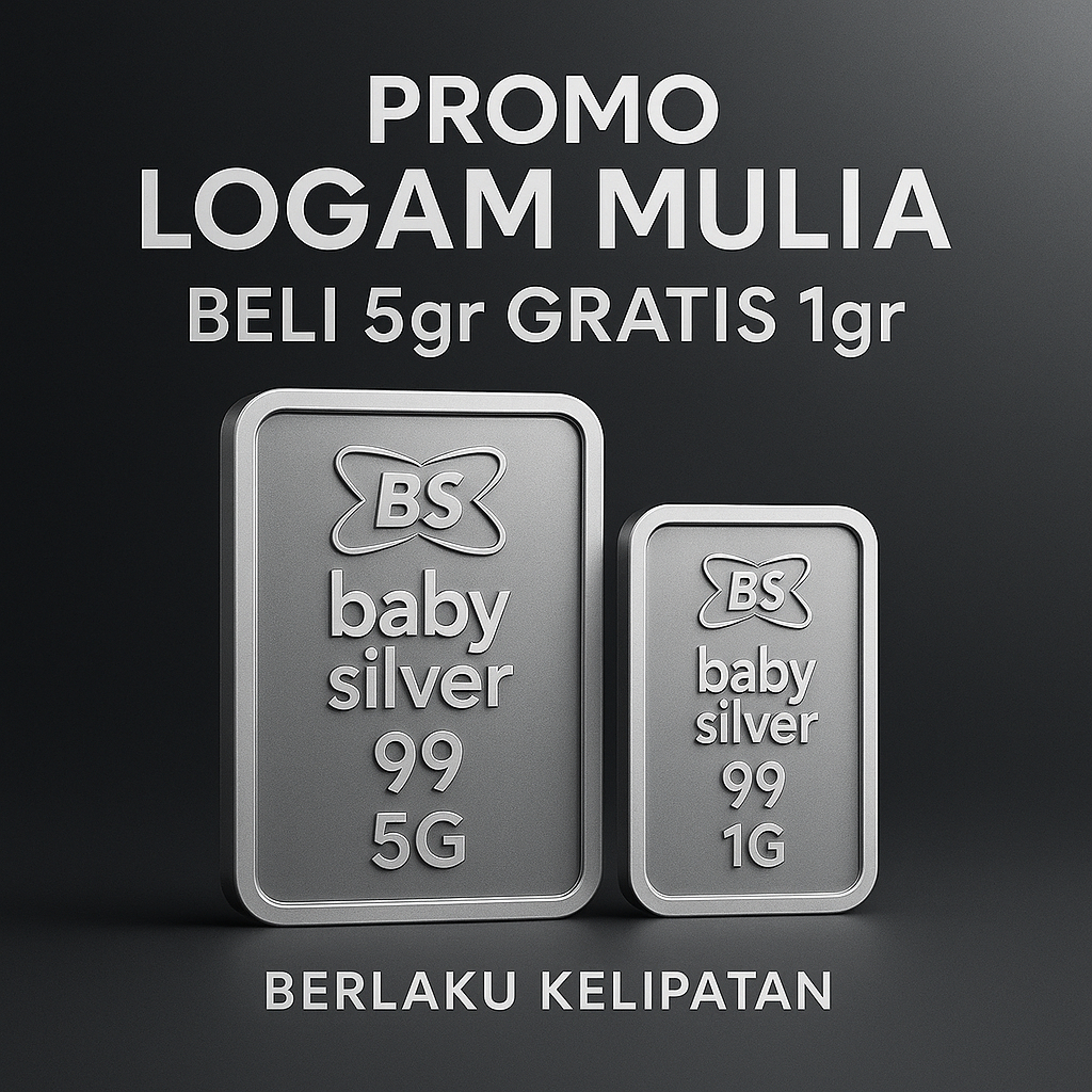 Jual Baby Silver Logam Mulia Perak Batangan Murni 99.9% Asli Original 5 ...