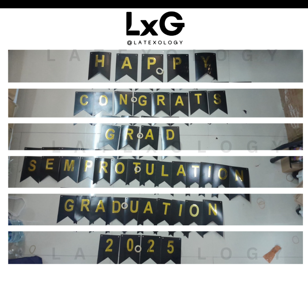 Jual Banner GRADUATION WISUDA 2025 termasuk Pita / Banner Set Segi 5 uk ...