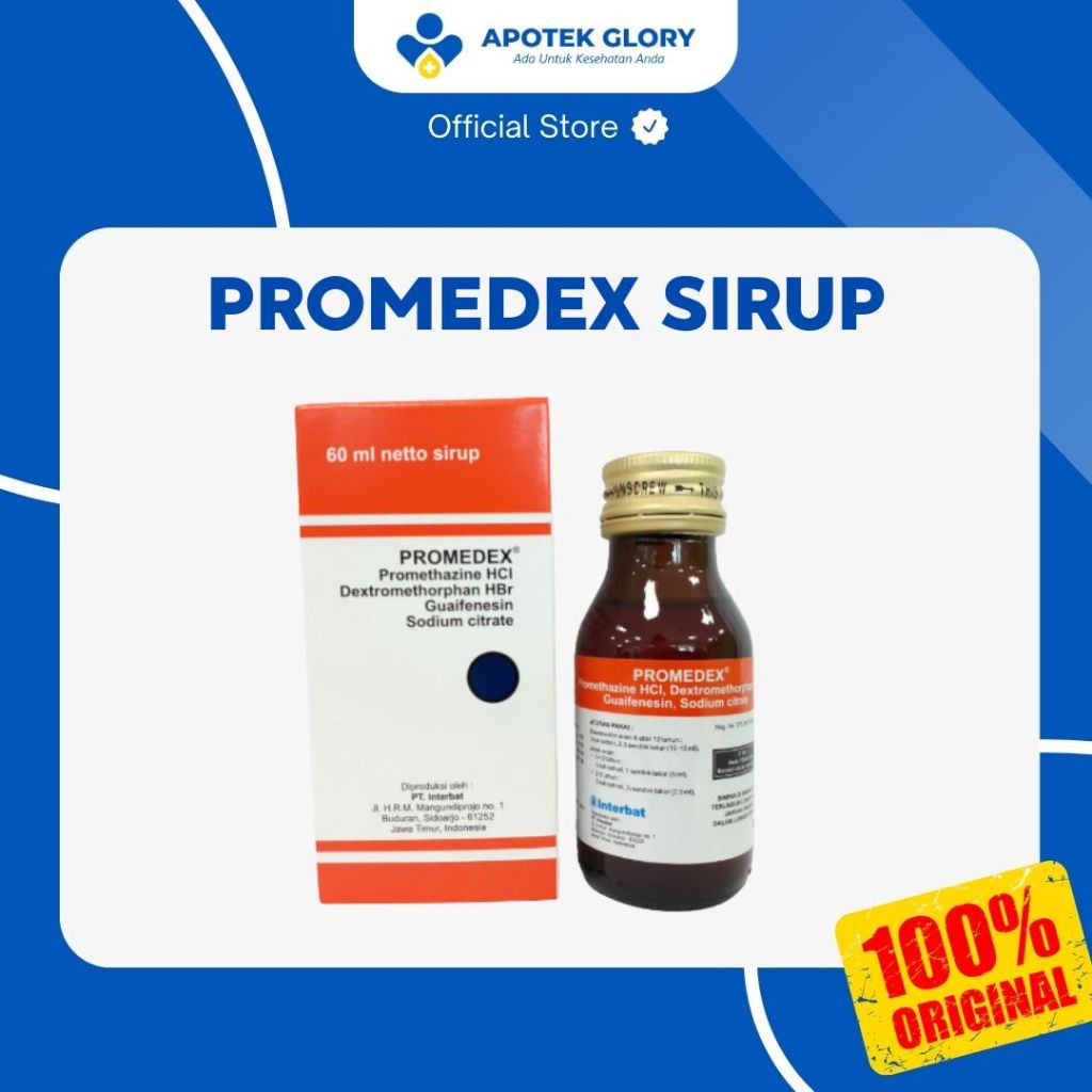 Jual PROMEDEX SIRUP 60ML OBAT BATUK KERING DAN BATUK BERDAHAK | Shopee Indonesia